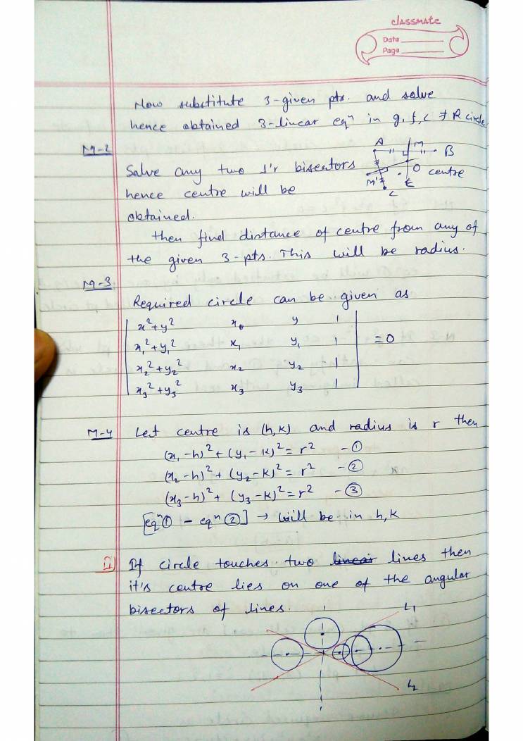 Circle IIT JEE MATHEMATICS - Notes - LearnPick India
