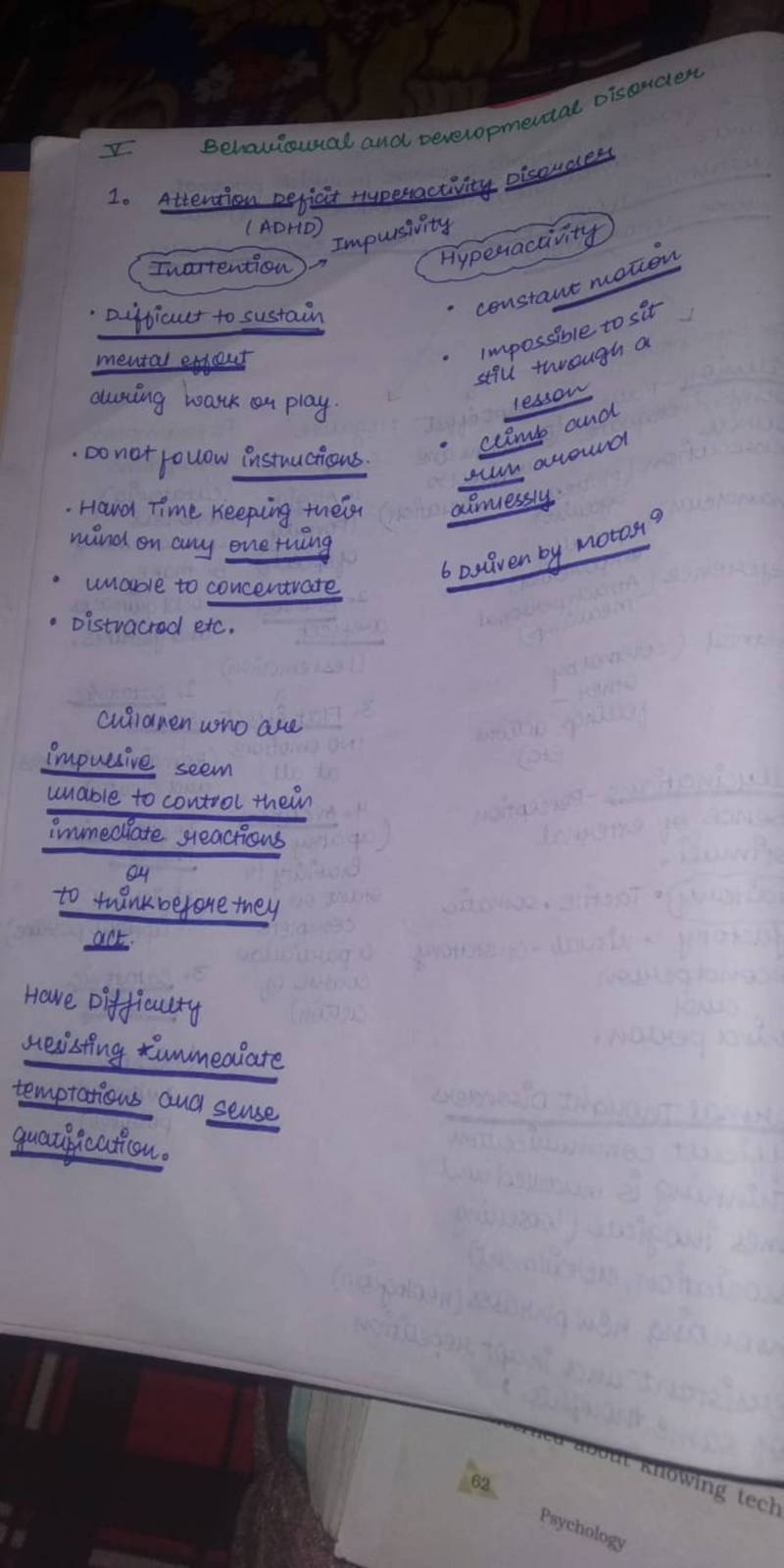 Notes On Psychology Class 12 - Notes - LearnPick India