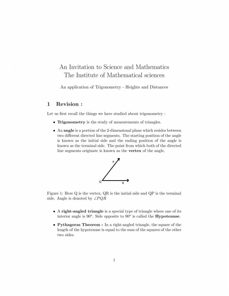 Height And Distance - Notes - LearnPick India