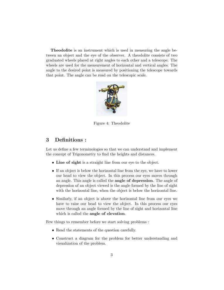 Height And Distance - Notes - LearnPick India