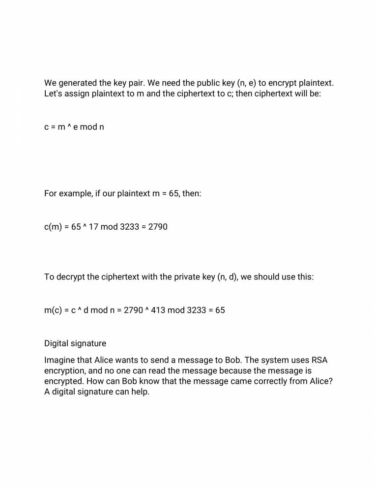 Notes On RSA Cryptosystem - Notes - LearnPick India
