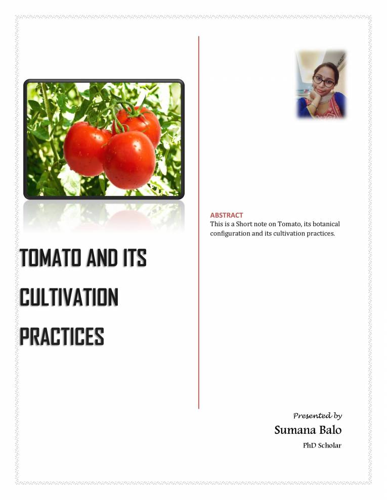 Notes On Tomato And Its Cultivation Practices - Notes - LearnPick India