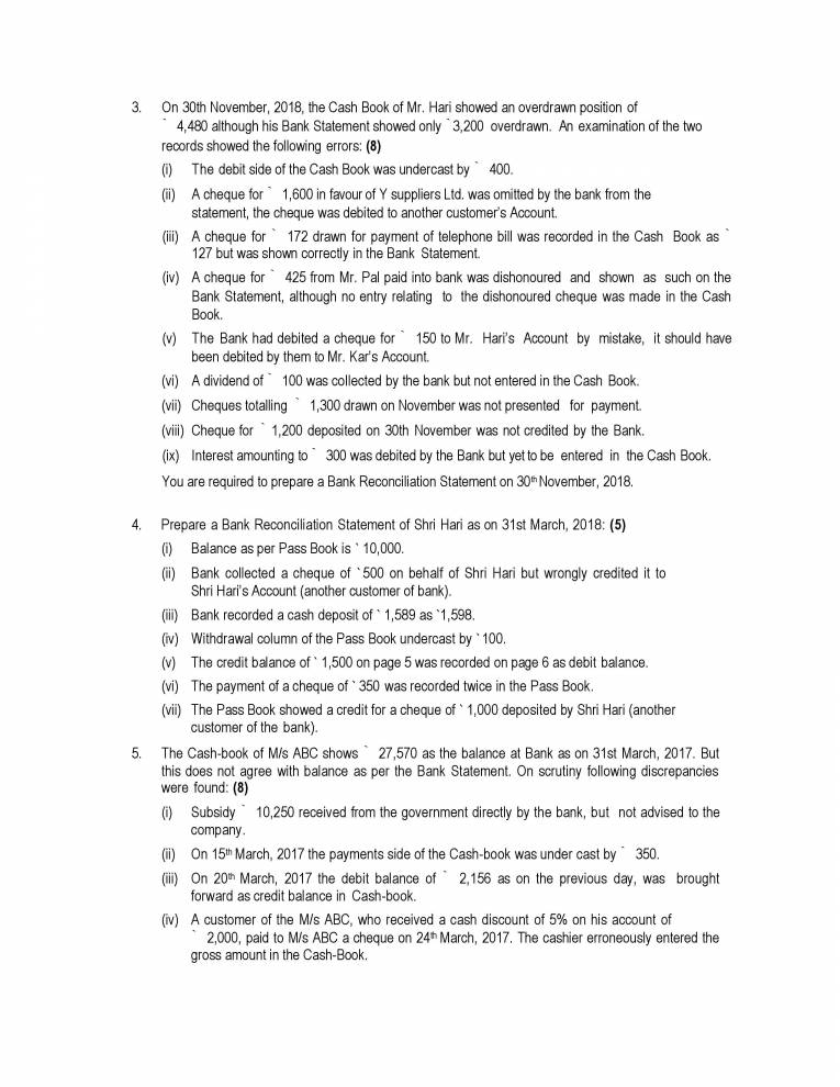 Notes On Question Set For Depreciation And BRS - Notes - LearnPick India
