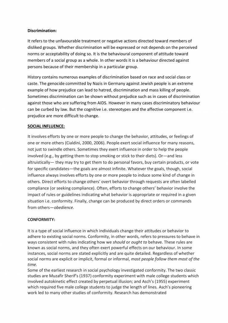 Notes On Basics Of Social Psychology - Notes - LearnPick India