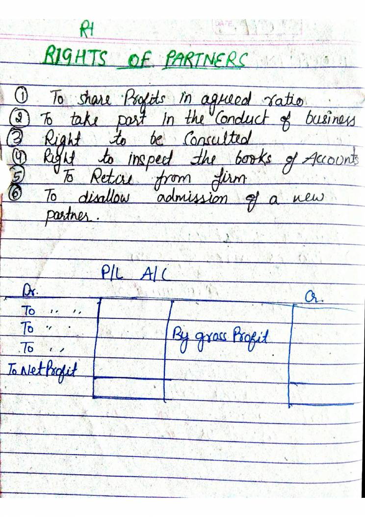 Notes On Class - 12 Accountancy (Partnership Fundamentals) - Notes ...