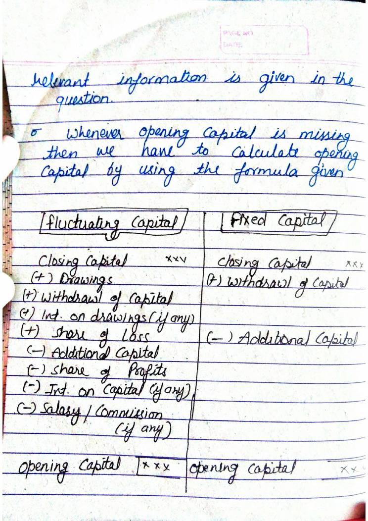 Notes On Class - 12 Accountancy (Partnership Fundamentals) - Notes ...