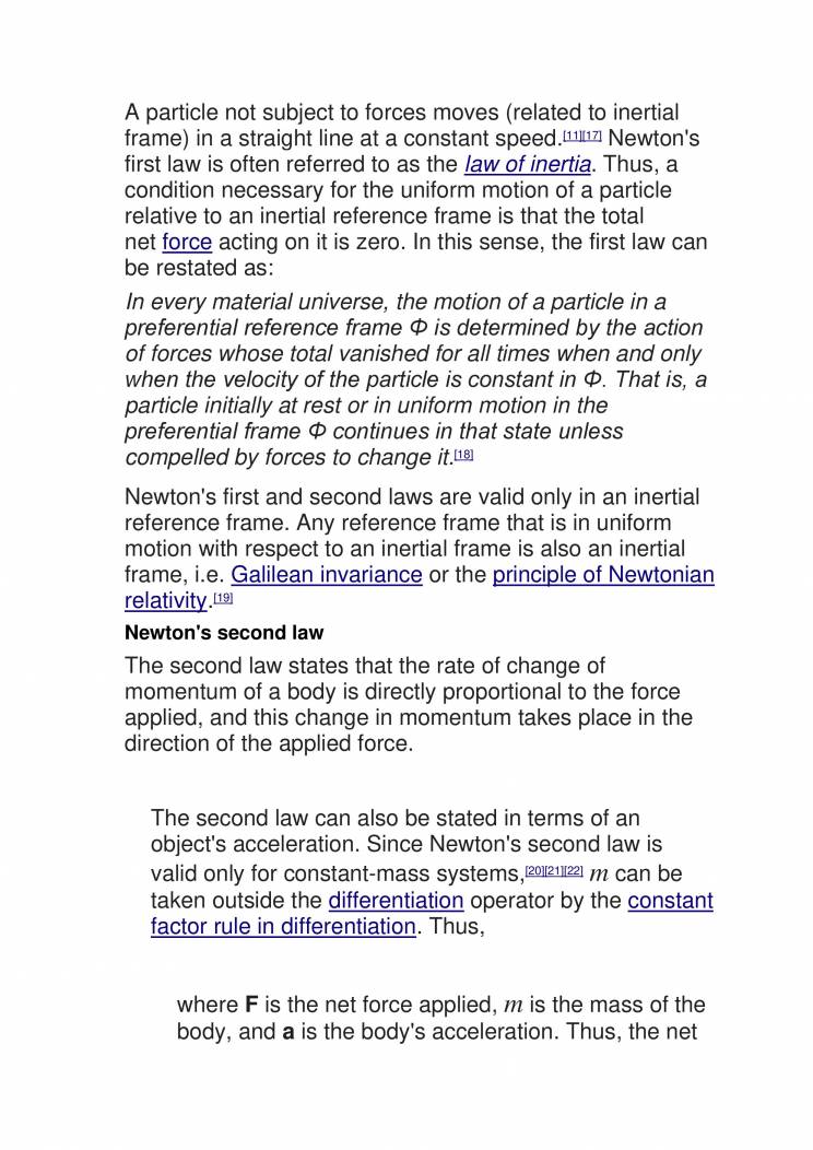 Notes On Newtons Laws Of Motion - Notes - LearnPick India