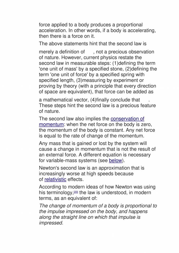 Notes On Newtons Laws Of Motion - Notes - LearnPick India