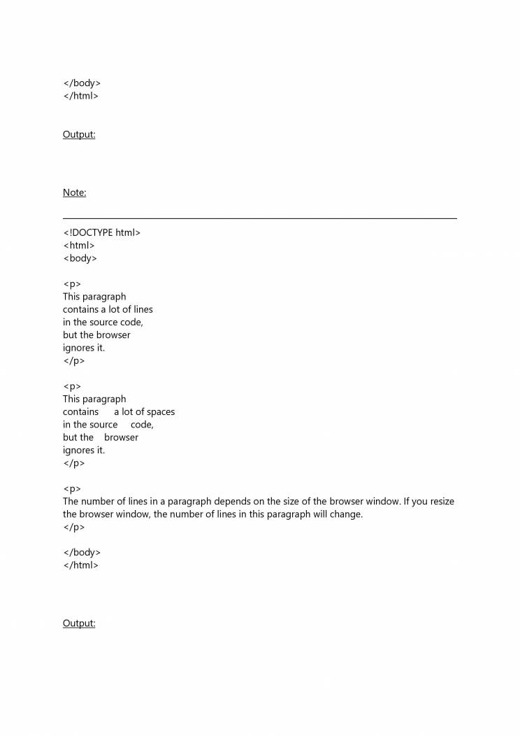 Notes On HTML Programs - Notes - LearnPick India