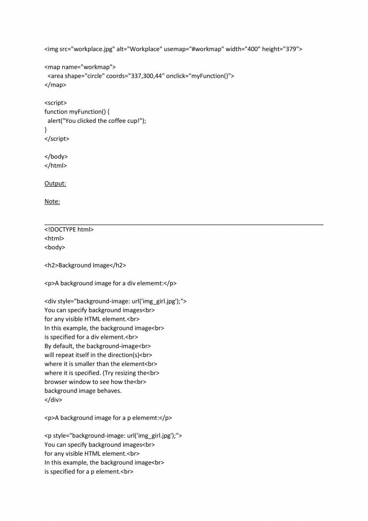 Notes On HTML Programs - Notes - LearnPick India