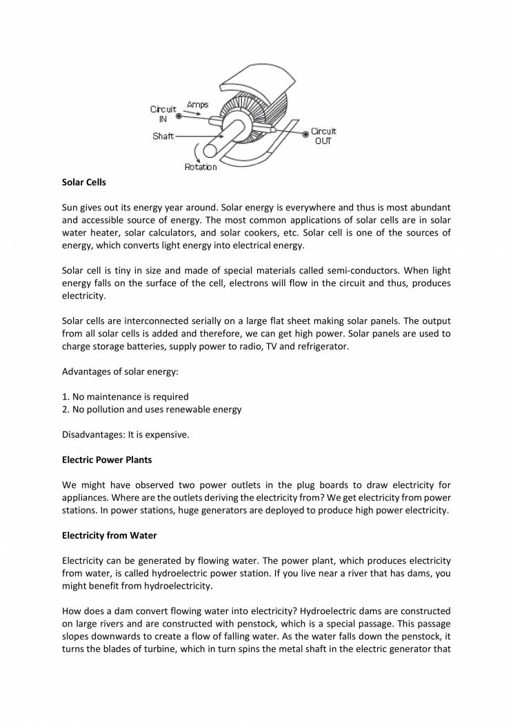 Notes On Electricity - Notes - LearnPick India
