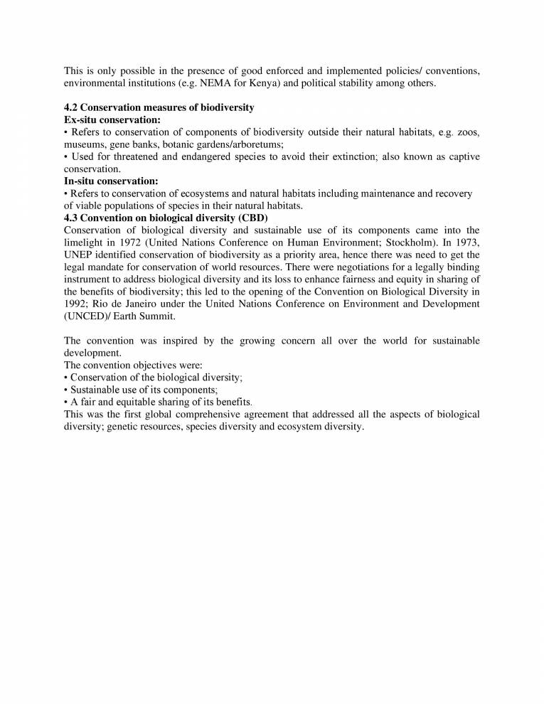 Notes On Biodiversity Conservation - Notes - LearnPick India