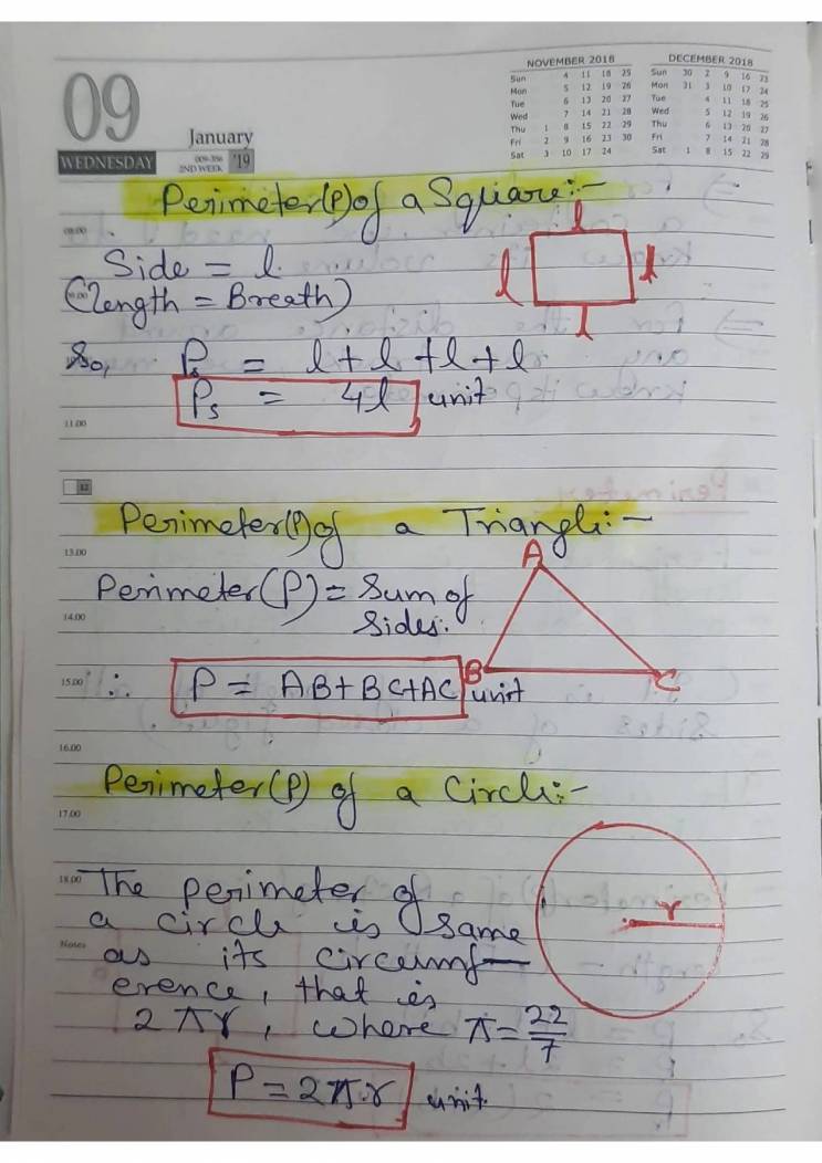 Notes On Mensuration - Notes - LearnPick India