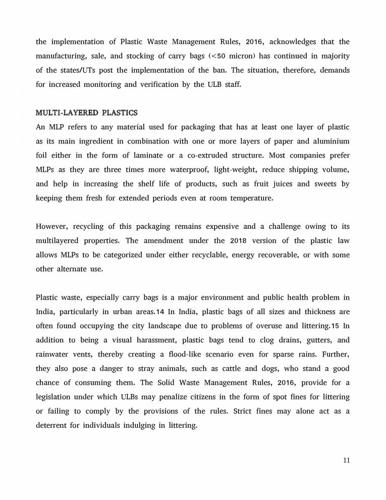 Notes On Plastic Waste Management Rules 2016 - Notes - LearnPick India