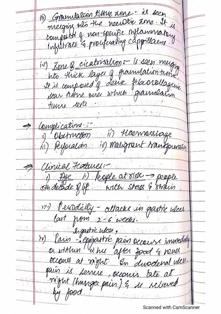 Notes On Peptic Ulcer (Theory) - Notes - LearnPick India