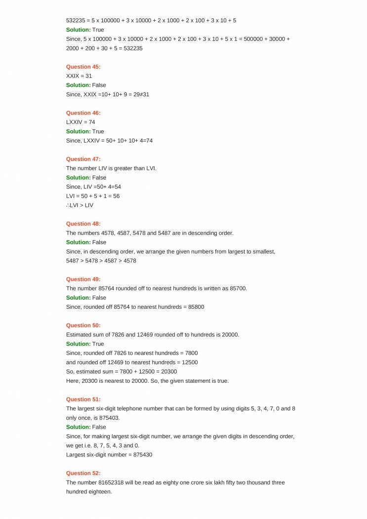 Notes On Number System (Class 6) - Notes - LearnPick India
