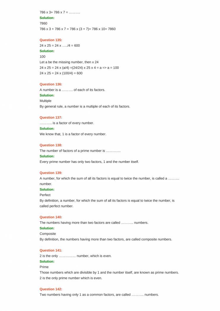 Notes On Number System (Class 6) - Notes - LearnPick India