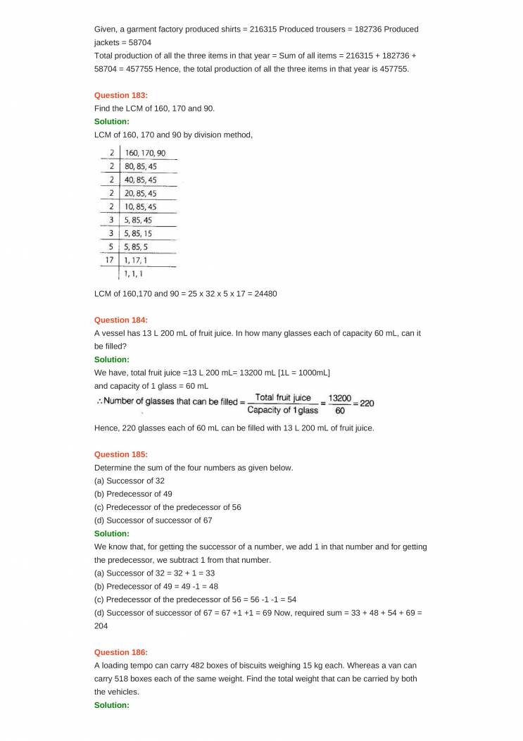 Notes On Number System (Class 6) - Notes - LearnPick India