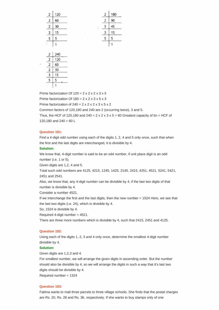 Notes On Number System (Class 6) - Notes - LearnPick India