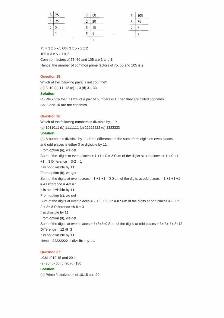 Notes On Number System (Class 6) - Notes - LearnPick India