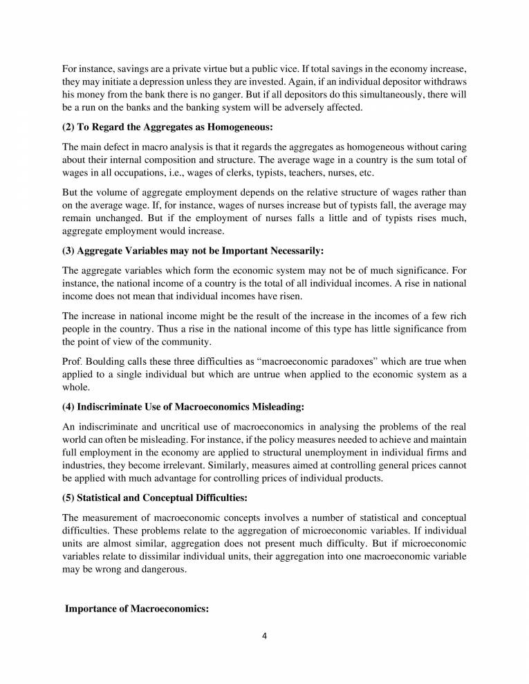 Notes On Macro Economic - Notes - LearnPick India