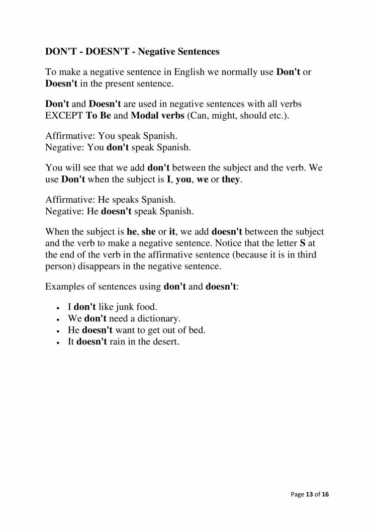 All About Do, Does, Did, Done, Don't - Notes - LearnPick India