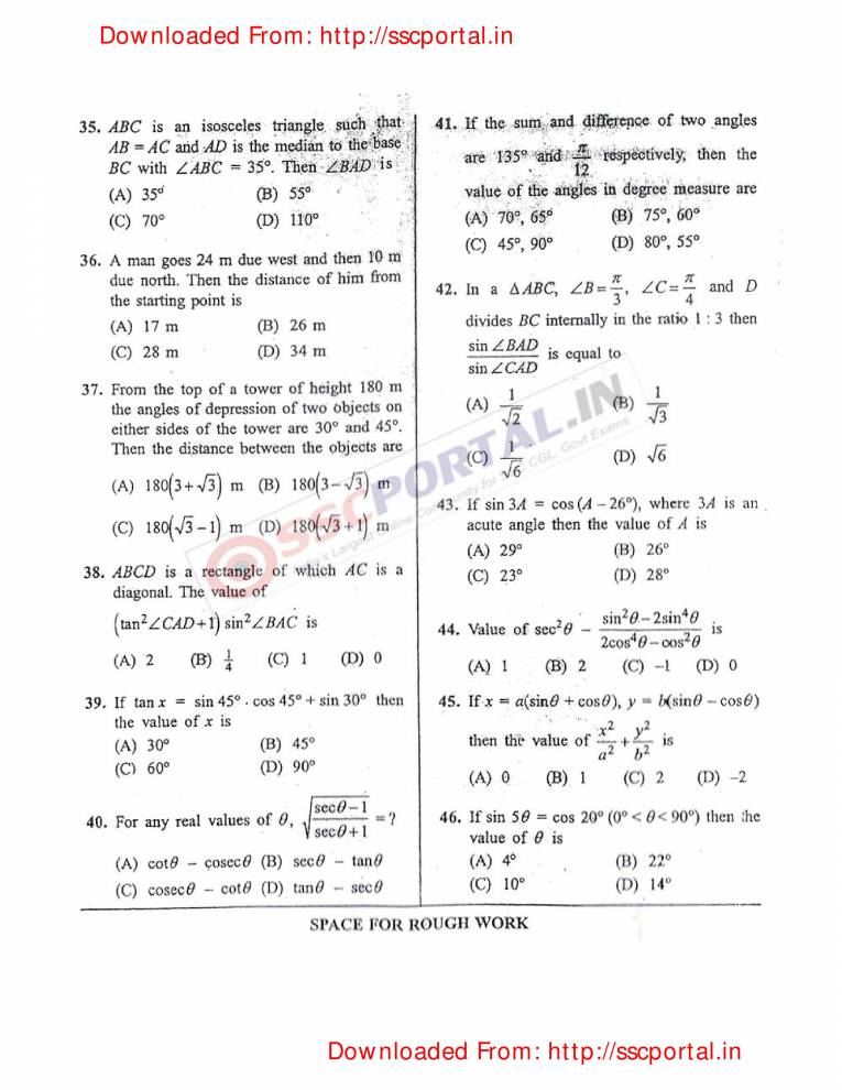 SSC Tier 2 Practice Set Link - Notes - LearnPick India