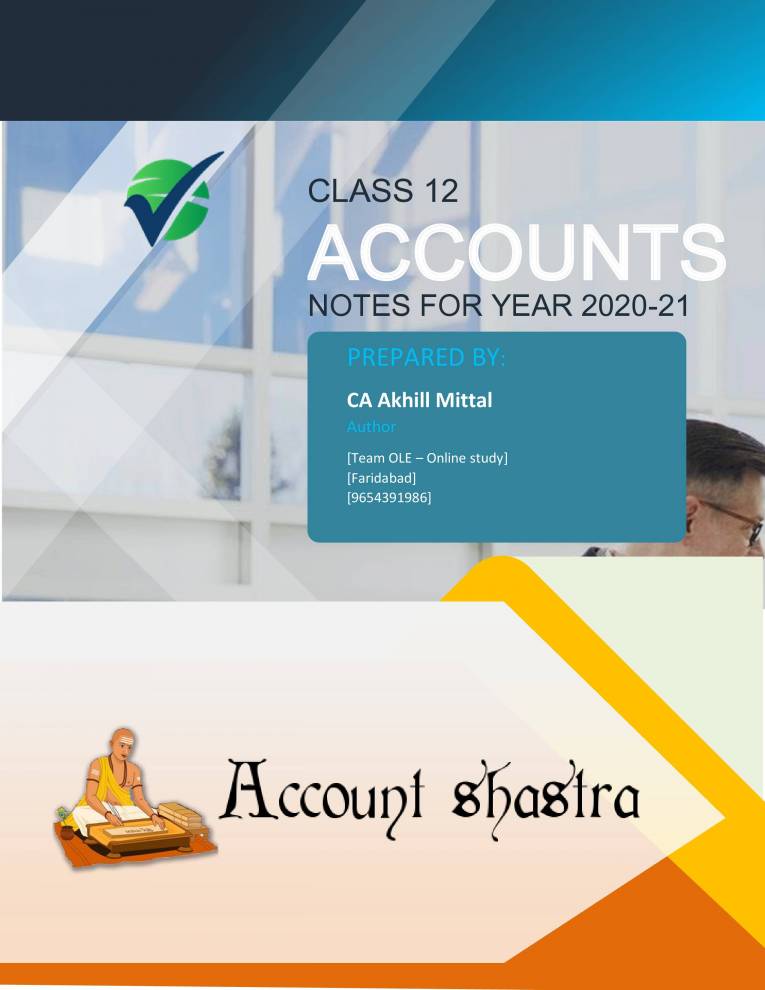 Class 12 Accounts - Fundamental Of Accounts - Notes - LearnPick India