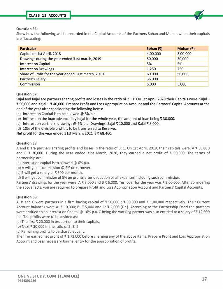 Class 12 Accounts - Fundamental Of Accounts - Notes - LearnPick India