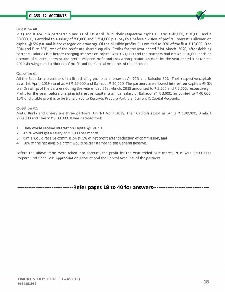 Class 12 Accounts - Fundamental Of Accounts - Notes - LearnPick India