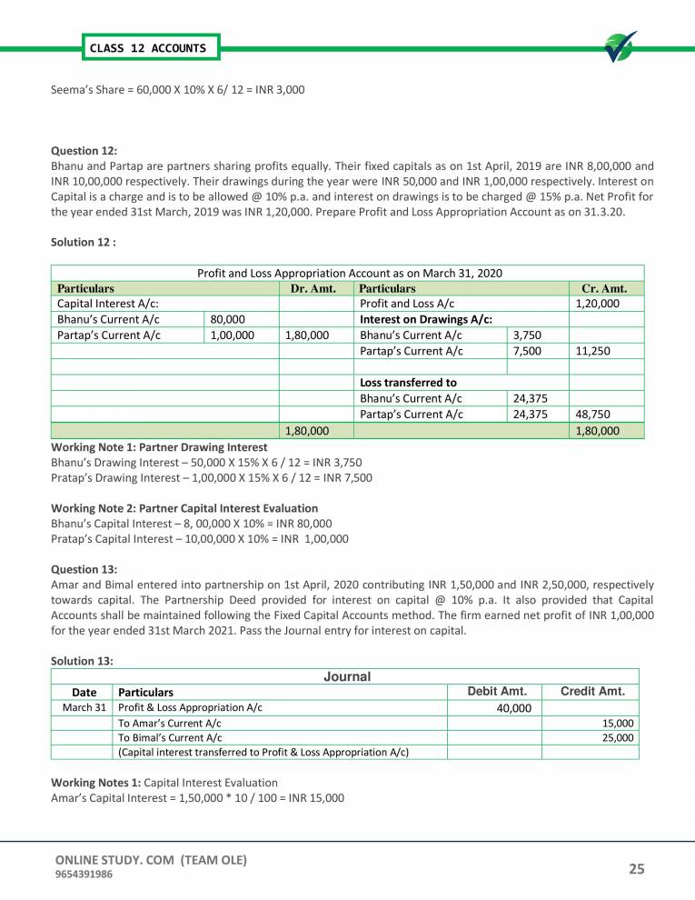 Class 12 Accounts - Fundamental Of Accounts - Notes - LearnPick India