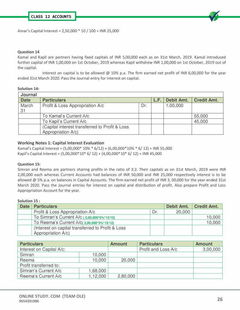 Class 12 Accounts - Fundamental Of Accounts - Notes - LearnPick India