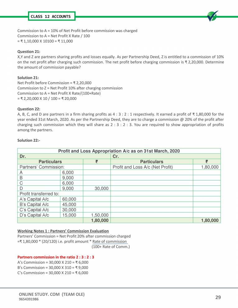 Class 12 Accounts - Fundamental Of Accounts - Notes - LearnPick India