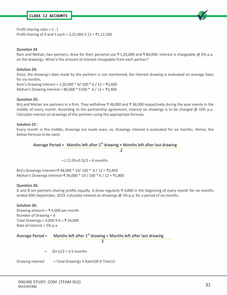 Class 12 Accounts - Fundamental Of Accounts - Notes - LearnPick India