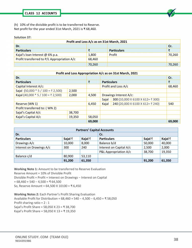 Class 12 Accounts - Fundamental Of Accounts - Notes - LearnPick India