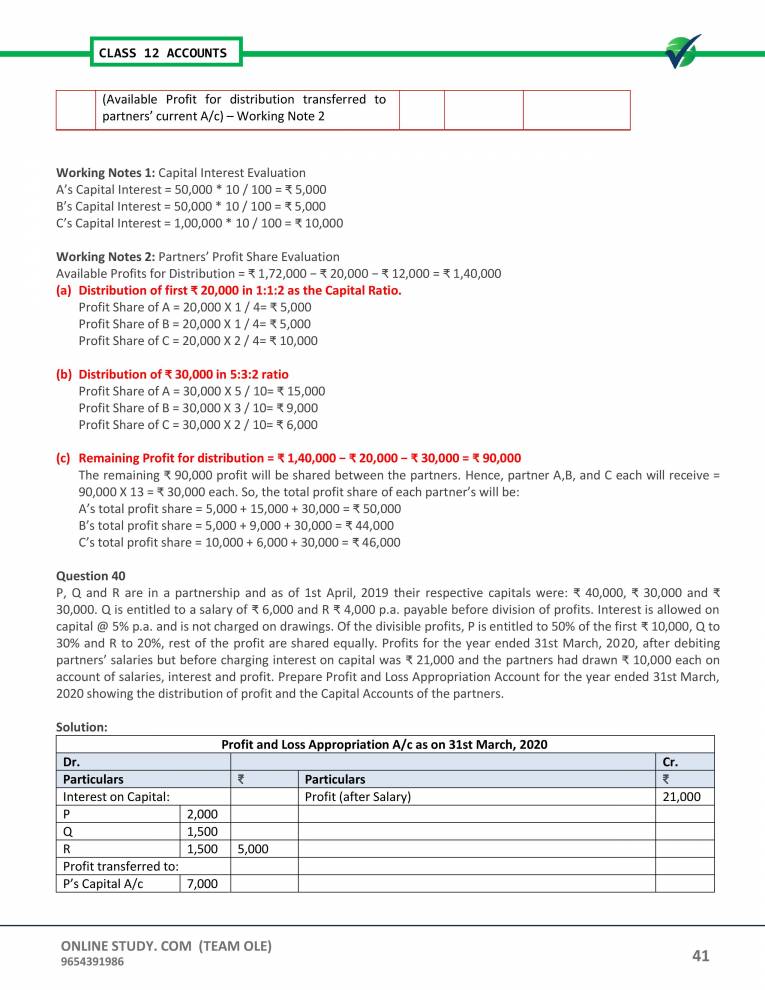 Class 12 Accounts - Fundamental Of Accounts - Notes - LearnPick India