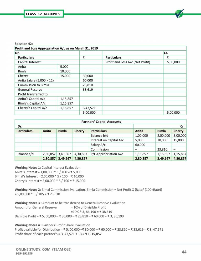 Class 12 Accounts - Fundamental Of Accounts - Notes - LearnPick India