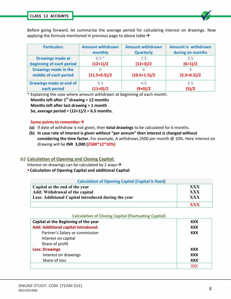 Class 12 Accounts - Fundamental Of Accounts - Notes - LearnPick India