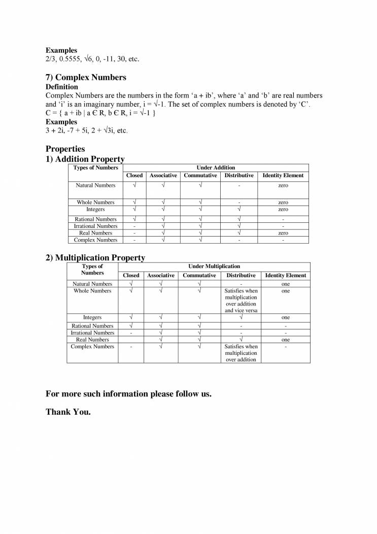 Notes On Mathematics - Notes - LearnPick India
