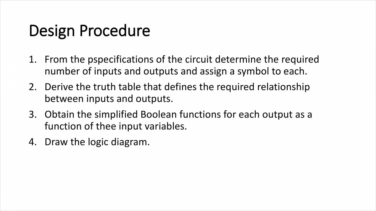 Notes On Combinational Circuits - Notes - LearnPick India