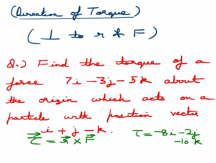Notes On Torque And Rotational Motion - Notes - LearnPick India