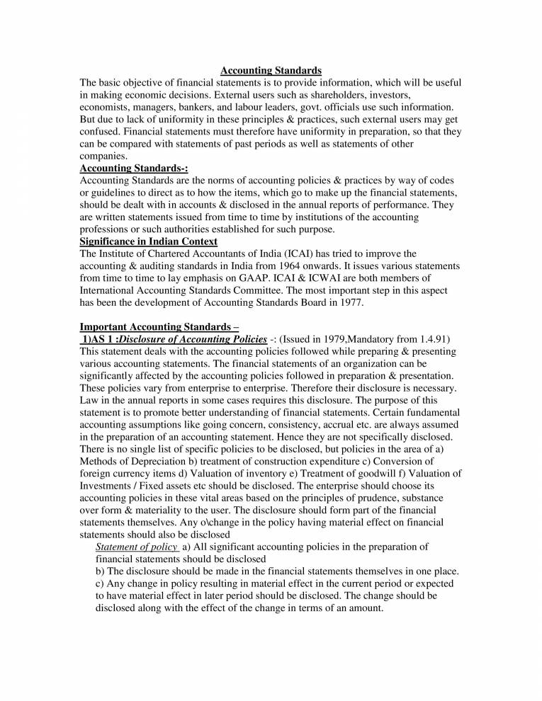 Accounting Standards Notes Helpfull For Commerce Students 11th 12th BBA ...
