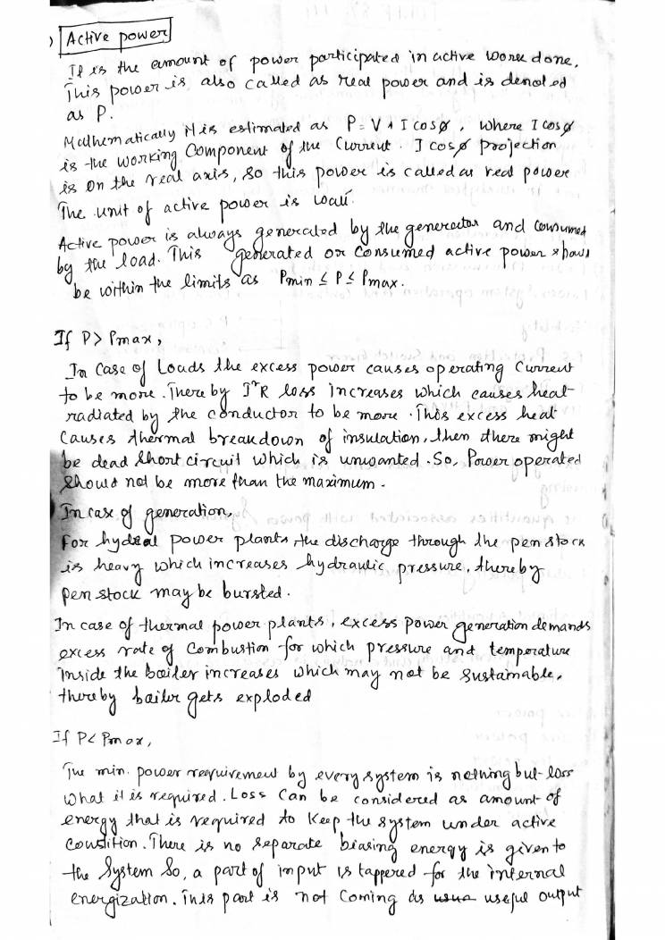 Notes On Introduction To Electrical Power System - Notes - LearnPick India