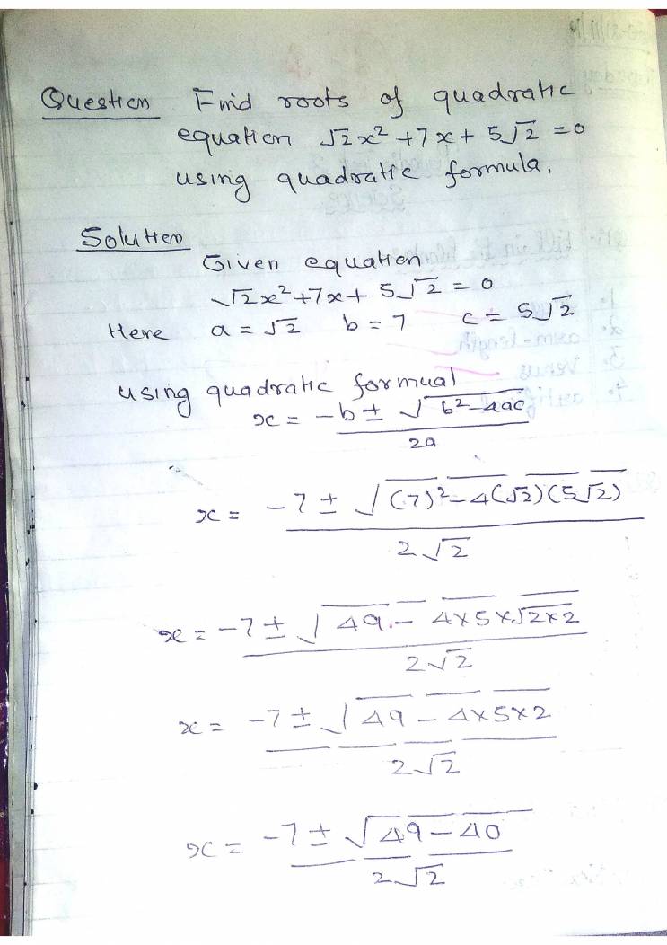 Notes On Solving Maths Algebra Problem - Notes - LearnPick India