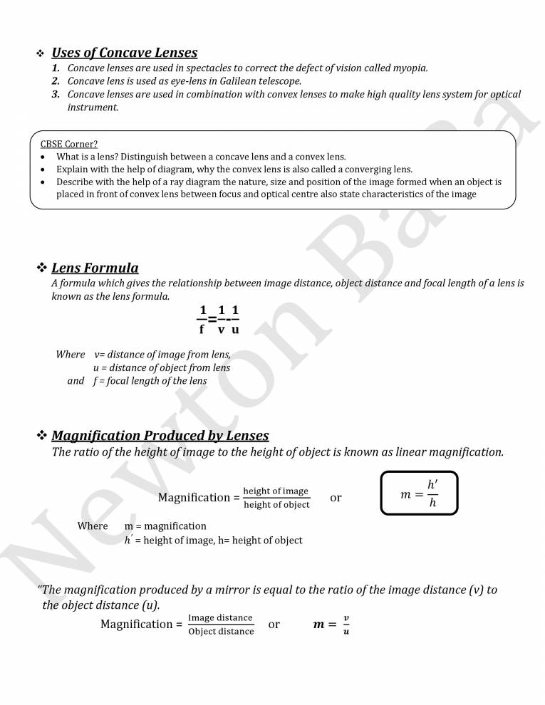 Refraction Of Light I CBSE CLASS 10 I LIGHT - Notes - LearnPick India