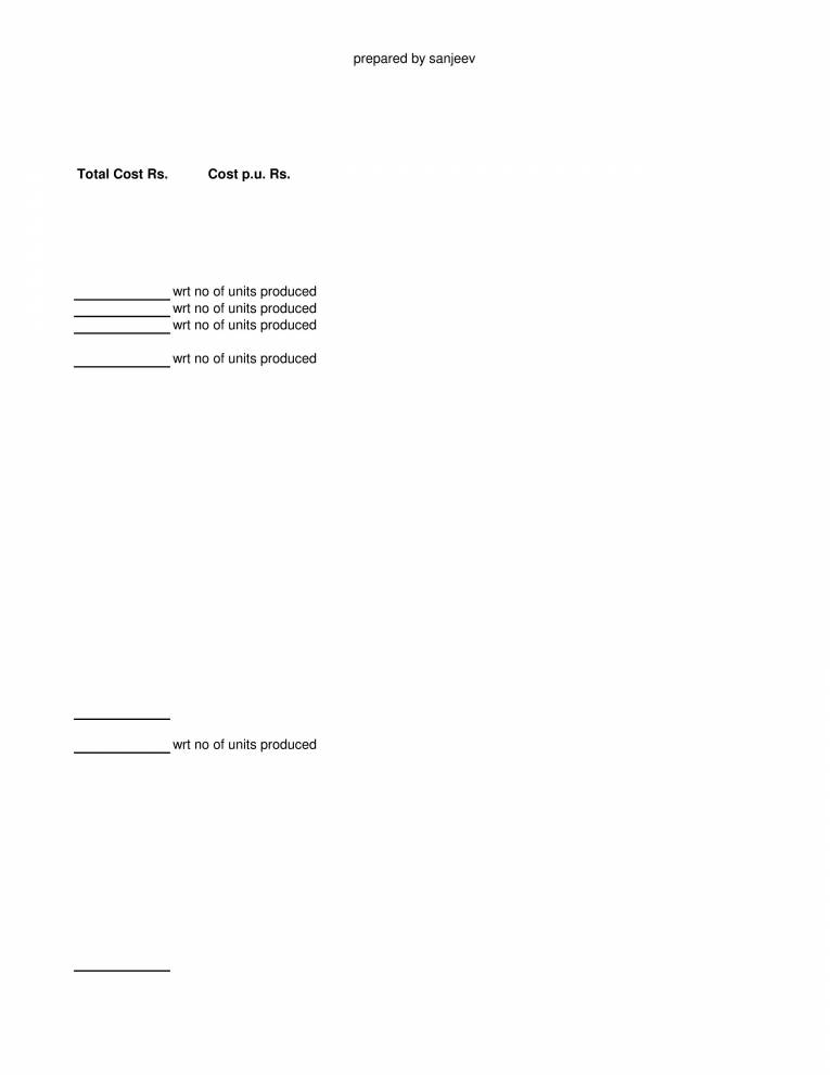 Cost Accounting Notes And Sample Cost Sheet - Notes - LearnPick India