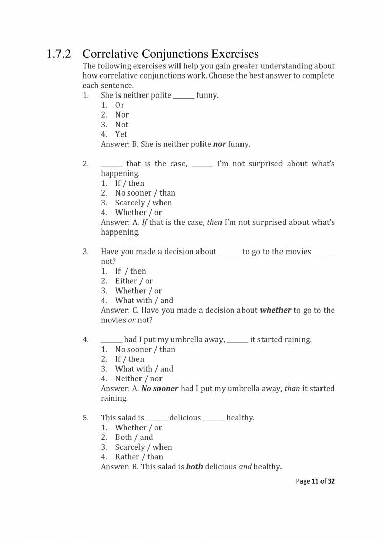 Note On Conjunctions - Notes - LearnPick India