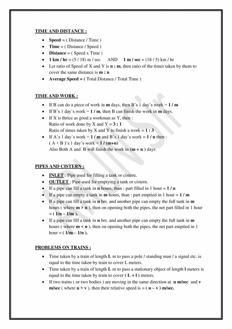 Quantitative Aptitude, Part - I - Notes - LearnPick India