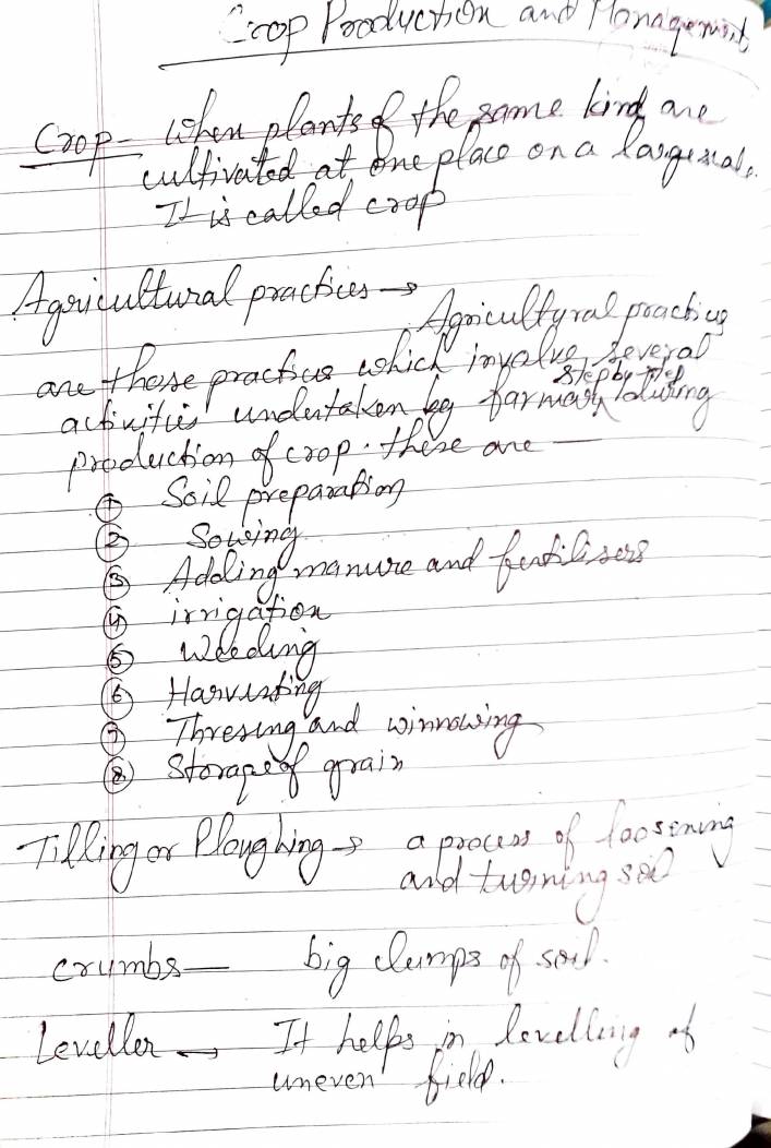 Notes On Crop - Notes - LearnPick India