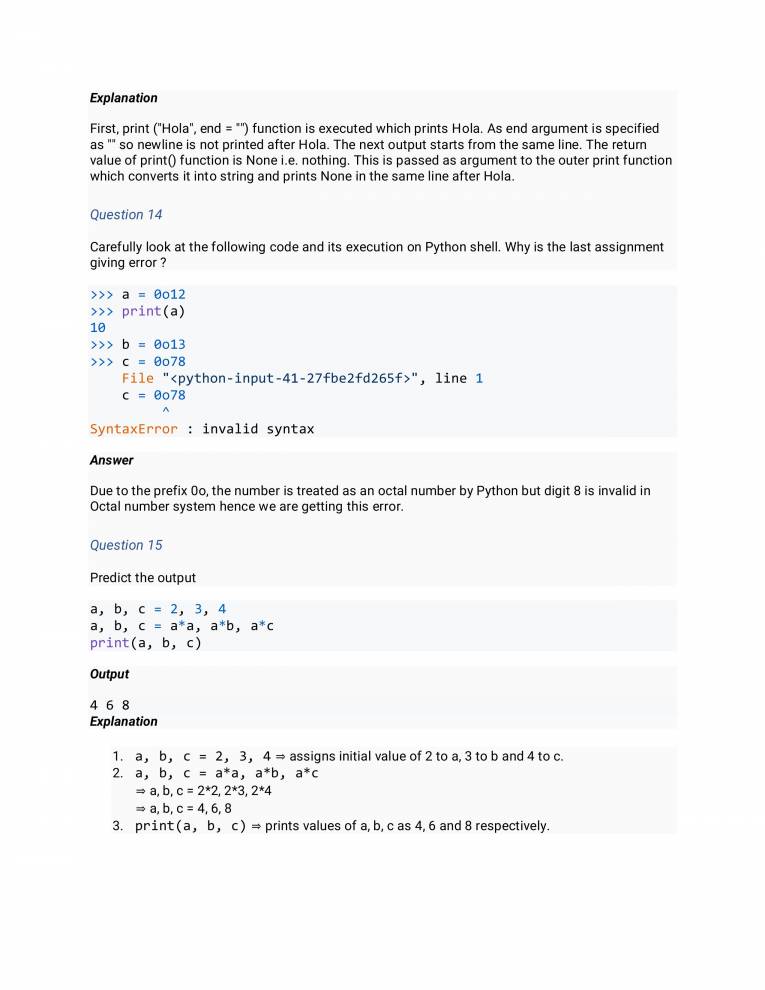 Note On Python Fundamentals - Notes - LearnPick India